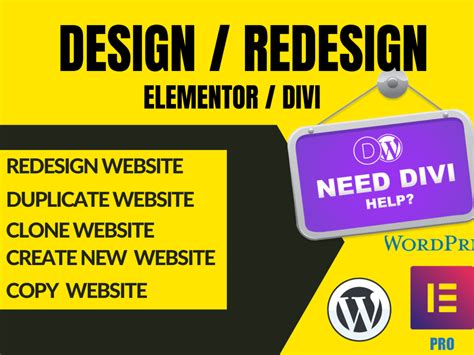 Clone Copy Design Redesign Wordpress Website Using Elementor Pro Divi
