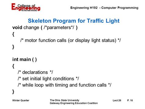 Engineering H192 Computer Programming The Ohio State University Gateway Engineering Education