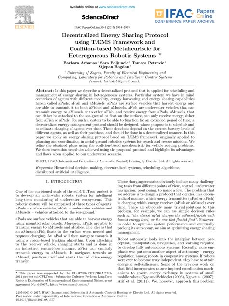 Pdf Decentralized Energy Sharing Protocol Using TÆms Framework And