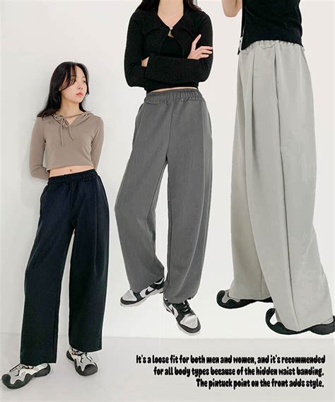 Mika Pintuck Pants 미카 핀턱 팬츠 남녀공용 유니섹스 키큰녀 빅사이즈 유니크 밴딩 히든밴딩 허리밴딩 와이드 꾸안꾸 핀턱 정장 슬렉스 트레이닝 롱팬츠 바지