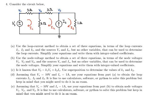 Solved 4 Consider The Circuit Below A Use The