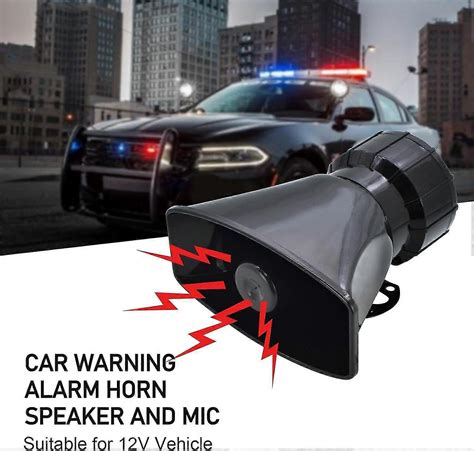 12v 100w 7 Tone Sound Car Siren Speaker Siren Alarm Car Siren Vehicle Horn With Mic Pa Speaker