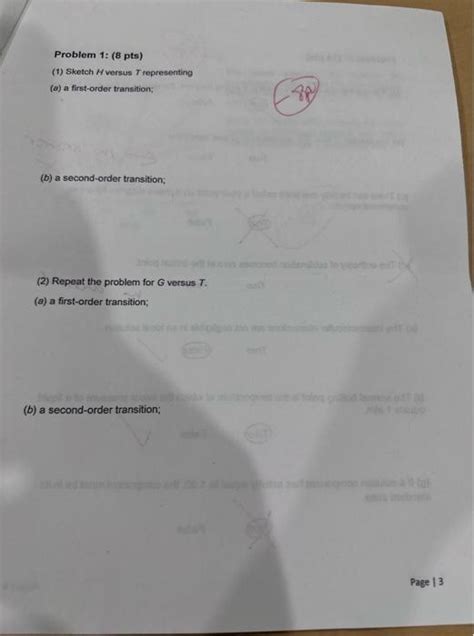 solved problem 1 8 pts 1 sketch h versus t representing