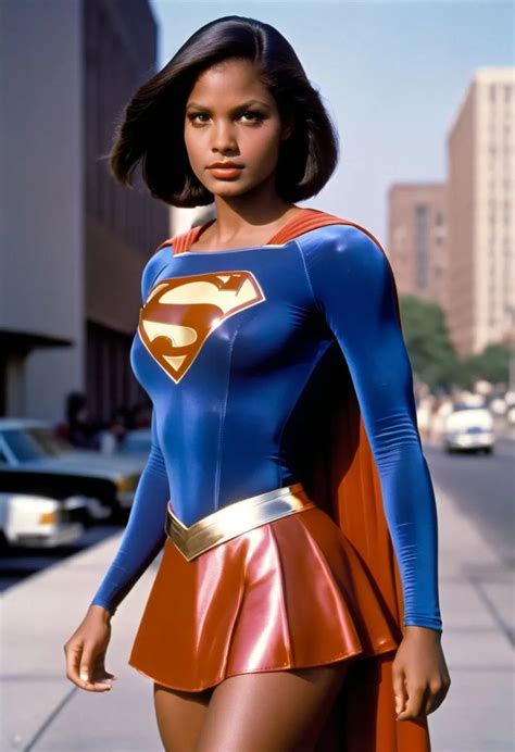 1980s Supergirl Costume On African American Woman Ai Image Gallery