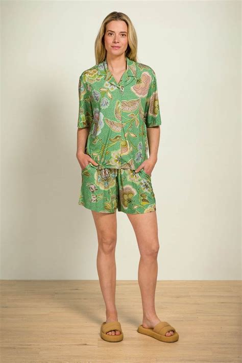 Pip Studio Flora Top Short Sleeve Matata Green Pip Studio