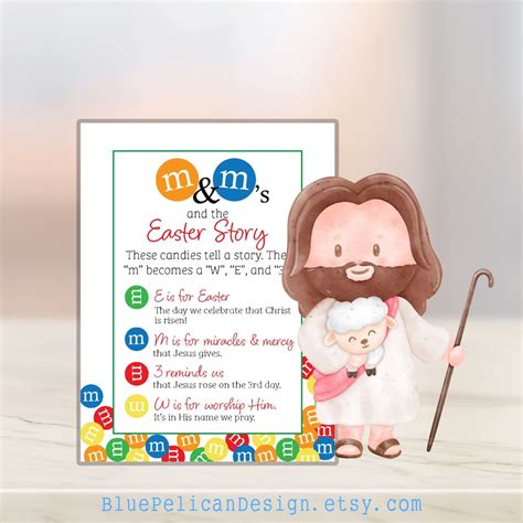 Printable Easter Treat Tags Christian Easter Handout Mandm Easter Story