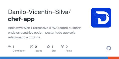 Github Danilo Vicentin Silva Chef App Aplicativo Web Progressivo