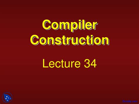 Intermediate Representations Compiler Construction Lecture Slides Docsity