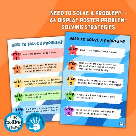 ‘need To Solve A Problem A4 Display Poster Problem Solving