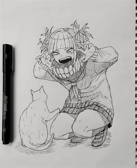 Toga From Mha Redraw From Horikoshi Senseis Sketch Ranimesketch