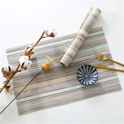 Oneup 4 шт лот элегантные Нескользящие салфетки из ПВХ водонепроницаемые маслостойкие