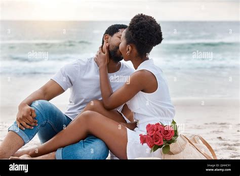 African American Couple Spending A Day At The Sea Together Content