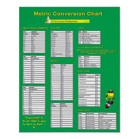 Metric Conversion Chart Poster Zazzle