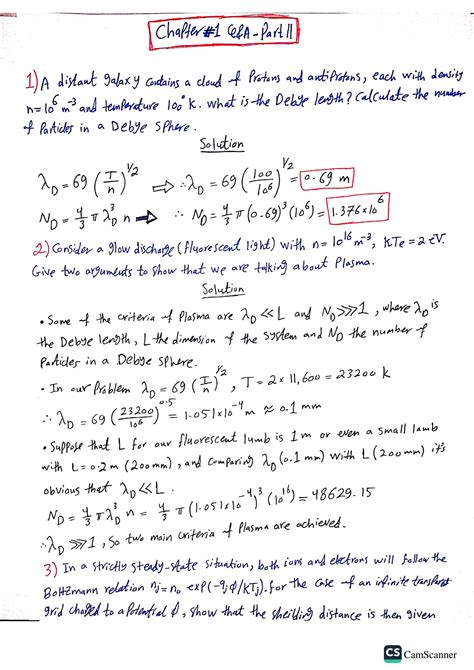 SOLUTION F Chen Plasma Physics Intro Solved Problems Part Ii Studypool
