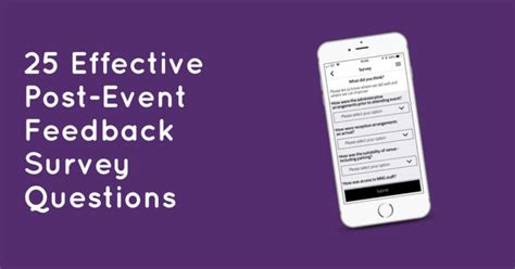 Effective Post Event Feedback Survey Questions And Why They Work VenuIQ