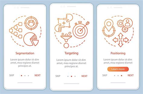 A Mobile App Interface Screen Showcasing Linear Communication Design Industry Onboarding Vector