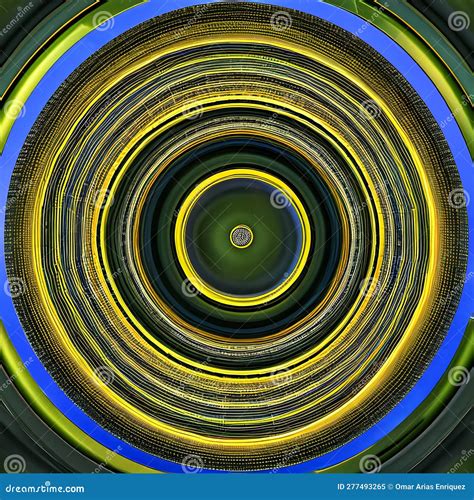 A Circular Design With Intricate Interlocking Shapes In Shades Of Green And Yellow2 Generative