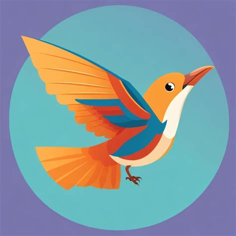 premium ai image animation style vector illustration of bird flat