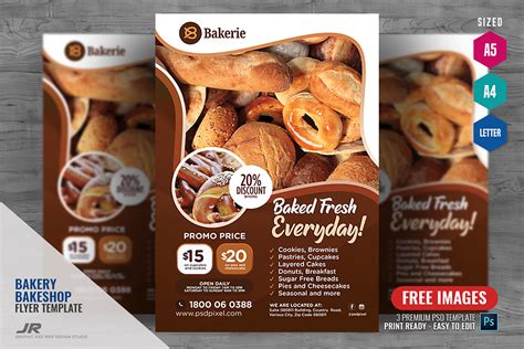 Bakery Promotional Flyer Creative Flyer Templates ~ Creative Market