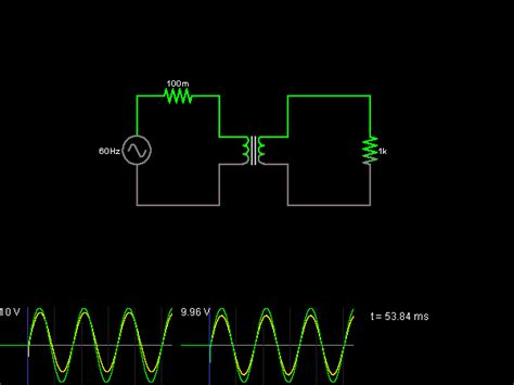 Transformer Online Circuit Simulator