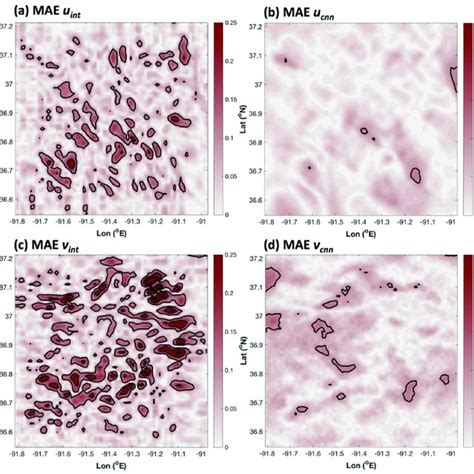 The Grid 4 Spatial Distribution Of Mae For A Interpolated U Domain