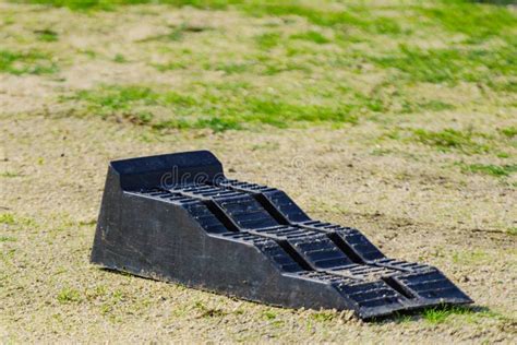 Camper Leveling Block In Use Stock Photo Image Of Block Stabilizer