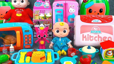 64 Minutes Satisfying With Unboxing Cocomelon Kitchen Cooking Pretend