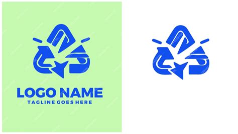 Recycling Reprocessing Waste Recovery Upcycling Unique Logo Design