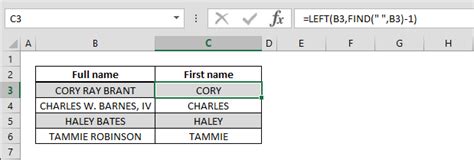 How To Extract The First Name Text From The Full Name Data