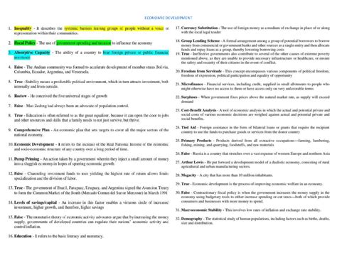 ECON DEV Mangerial Economics ECONOMIC DEVELOPMENT ECONOMIC DEVELOPMENT Studocu