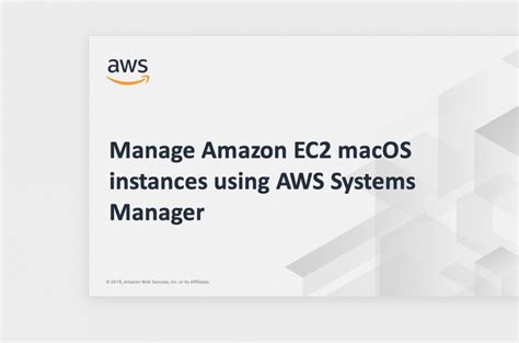 Manage Your Amazon Ec2 Macos Instances With Aws Systems Manager Aws
