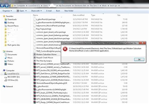 Mod The Sims Custom Content Installation Error