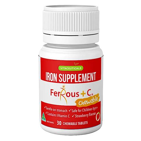 Vitaceuticals Ferrous C Iron Supplement 30 Chewable Tablet Is Not