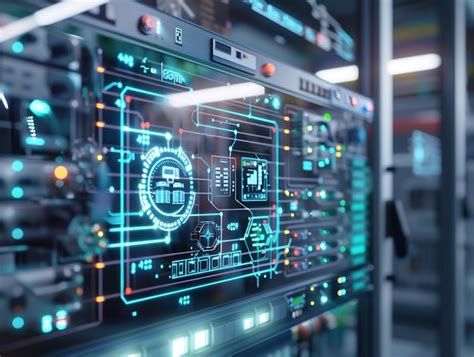 Innovative Automation System With Interconnected Digital Elements Premium Ai Generated Image