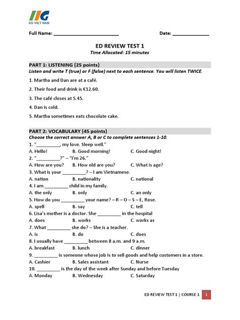 1 Ed Review Test 1 Pdf
