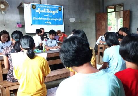 အမ်းမြို့နယ် တပ်တောင်မြို့ရှိ ကျောင်းသား၊ကျောင်းသူများအား ပန်းခင်းစီမံခ