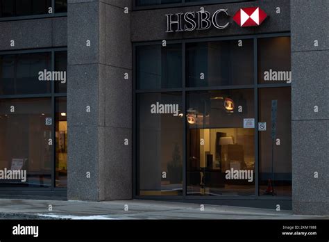 The HSBC Logo Is Seen Above A Bank Branch In Canada S Capital Ottawa HSBC Is A Global British