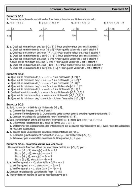 Fonctions De Référence Maths Seconde Exercices Corrigés