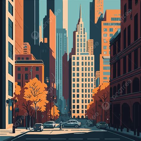 Future Decadent City Ruins Car Buildings Background Vector Buildings