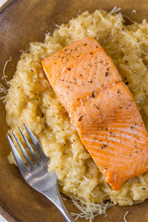 Roasted Salmon Risotto Life Currents Romantic Main Dish