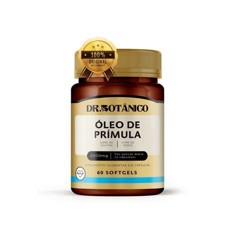 Óleo De Prímula 2200mg 60 Caps Dr Botânico Equilíbrio Hormonal Natural
