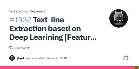 Text Line Extraction Based On Deep Learining Feature Wanted · Issue 1932 · Tesseract Ocr