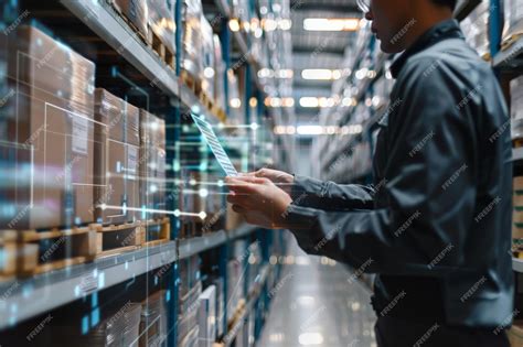 Premium Photo Futuristic Technology Retail Warehouse Smart Warehouse