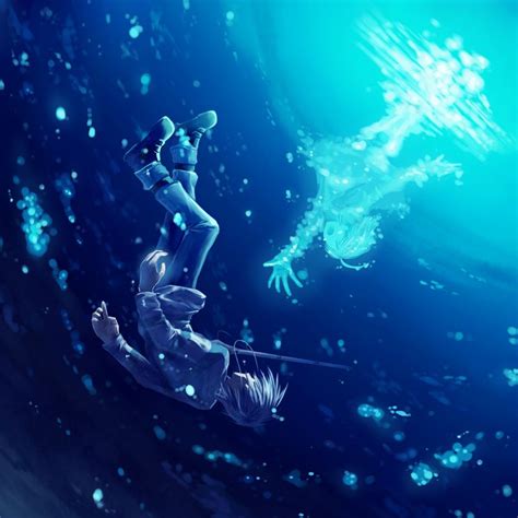 Girl Falling Into Water Anime