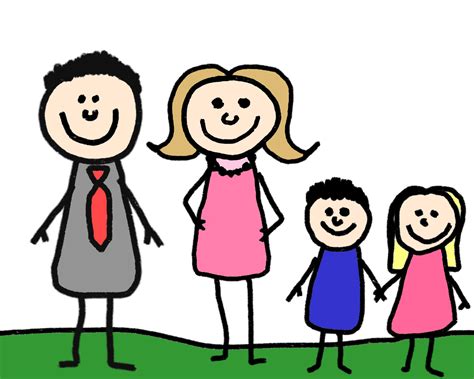 Strichmännchen Familie Kostenloses Stock Bild Public Domain Pictures
