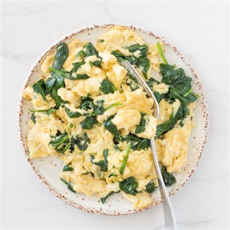 Spinach And Scrambled Eggs Spinach And Ham Scrambled Eggs
