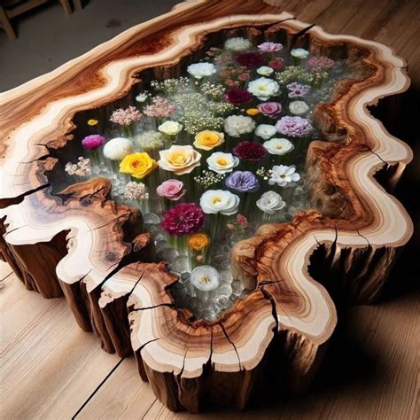 Custom Resin River Handcrafted Epoxy Dining Table Unique Artistic And