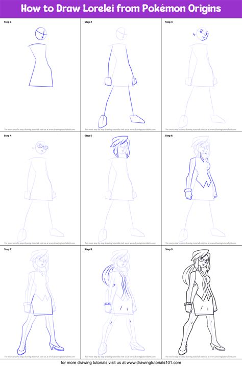 How To Draw Lorelei From Pokémon Origins Pokémon Origins Step By Step