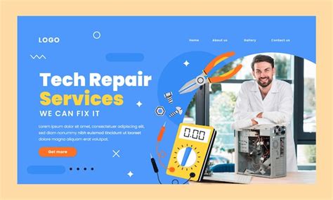 Free Vector Tech Repair Template Design