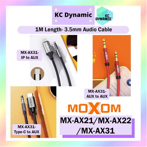 Moxom MX AX MX AX MX AX Mm Audio Cable AUX Converter Cable Adapter Earphone Audio Jack